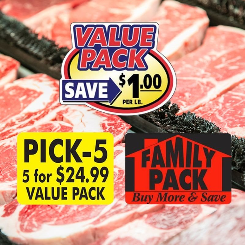Promotional Meat Labels | Supermarket Labels | 1-800-882-5104