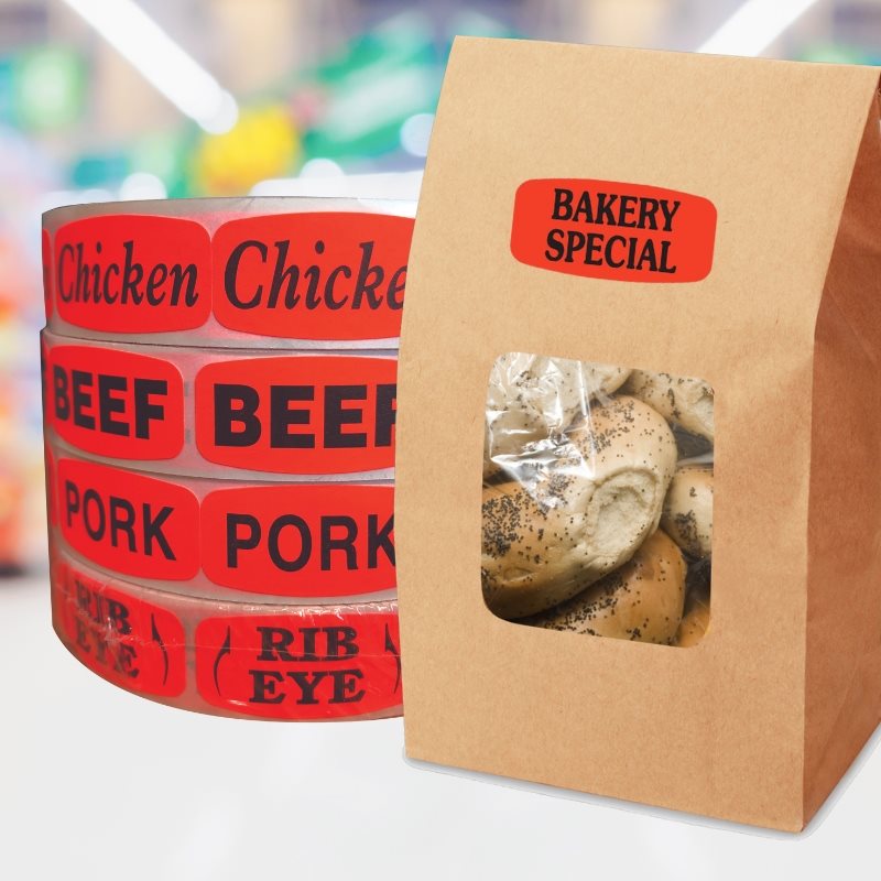 Short Ovals - No Minimum | Supermarket Labels | 1-800-882-5104