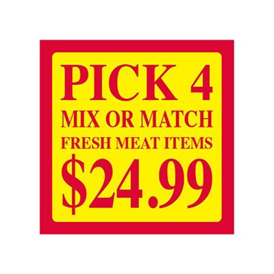 Pick 4 and 5 Labels | Supermarket Labels | 1-800-882-5104