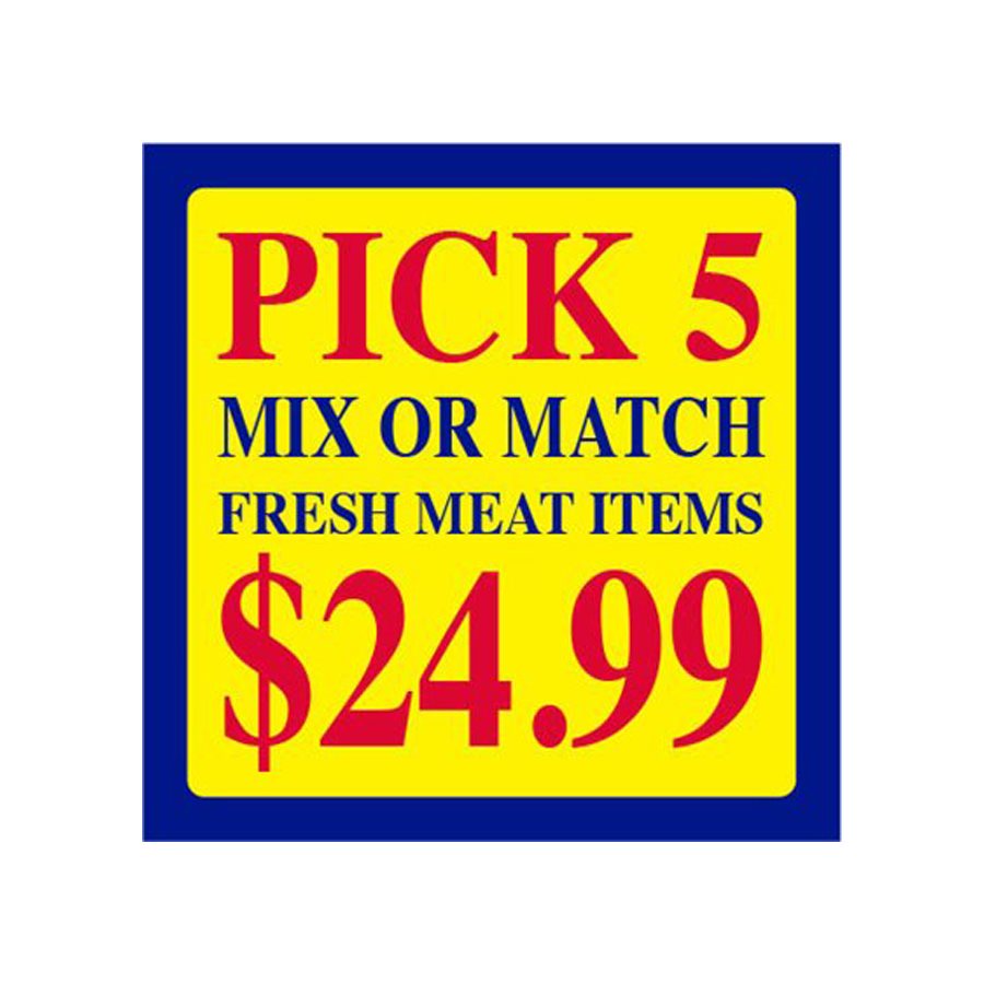 Pick 4 and 5 Labels | Supermarket Labels | 1-800-882-5104