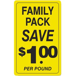 Family Pack Labels | Supermarket Labels | 1-800-882-5104