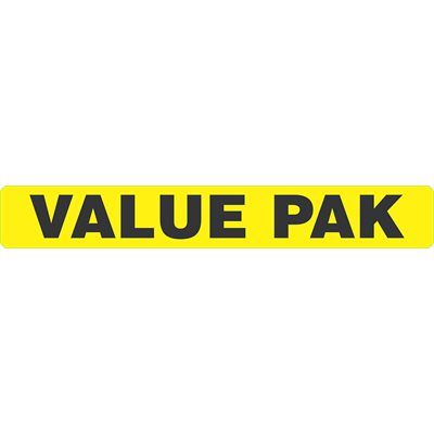 Value Pak Label