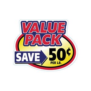 Value Pack Labels | Supermarket Labels | 1-800-882-5104