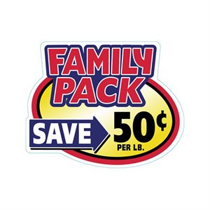 Family Pack Labels | Supermarket Labels | 1-800-882-5104