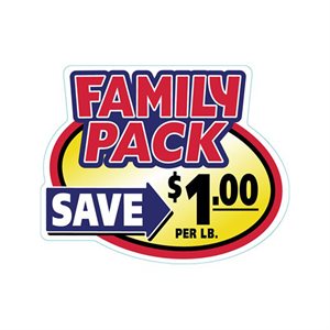 Family Pack Labels | Supermarket Labels | 1-800-882-5104