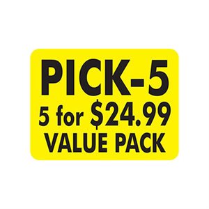 Pick 4 and 5 Labels | Supermarket Labels | 1-800-882-5104