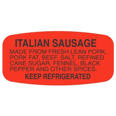 Italian Sausage (w / ing) Label