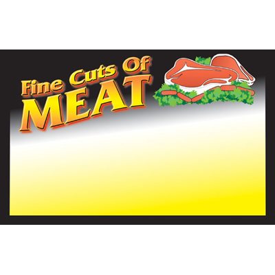 Sign Card 5.5 x 3.5 Fine Cuts of Meat