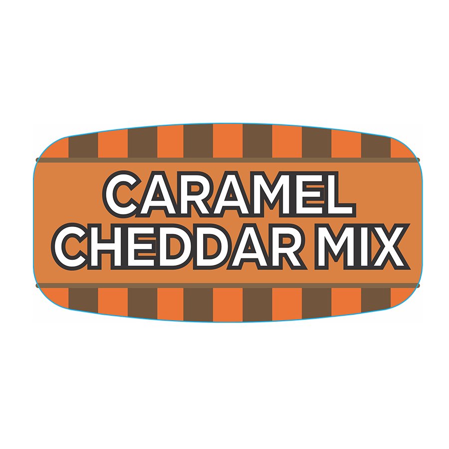 Caramel Cheddar Mix Mini Flavor Label